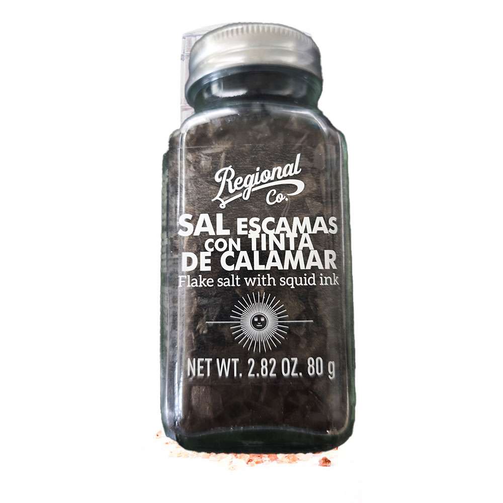 Sal en escamas con tinta de calamar 80 g